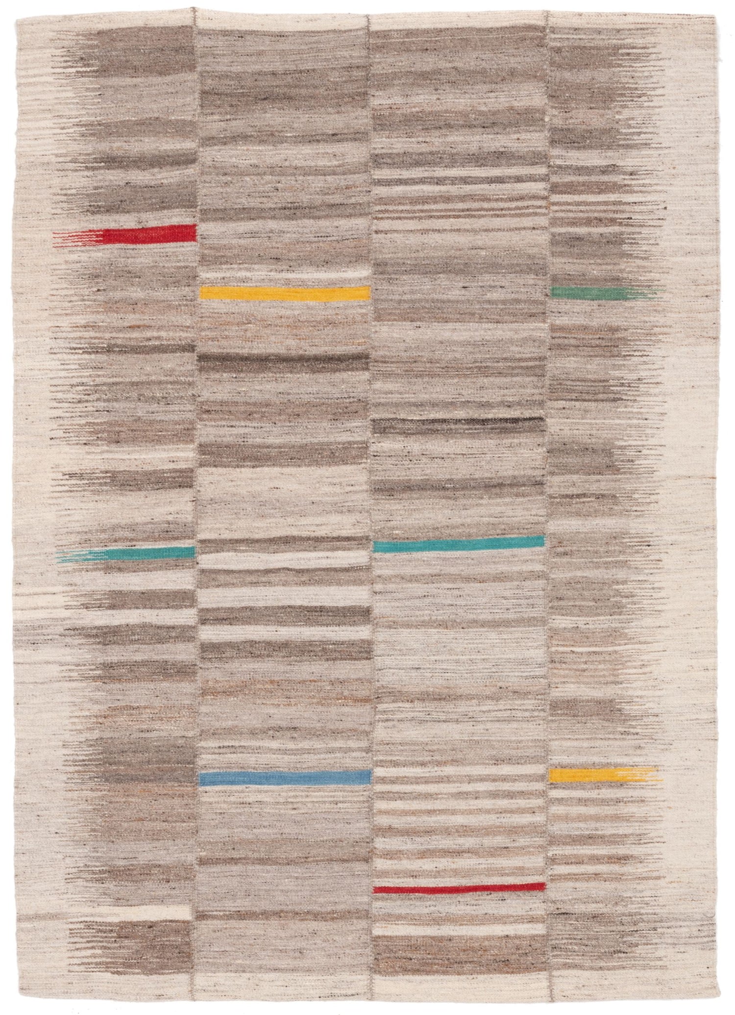 STARK Eira 100% Wool Flatweave Handmade Geometric Rug