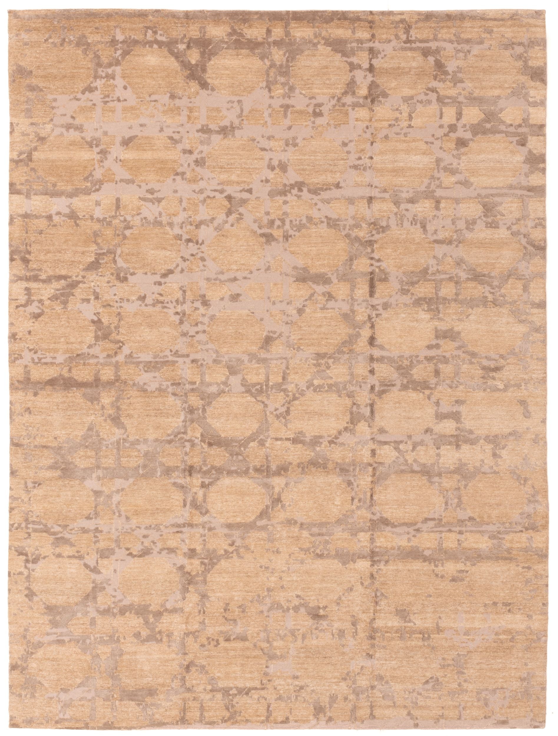 STARK Audixas Wool Blend Hand-Knotted Rug with Geometric Design