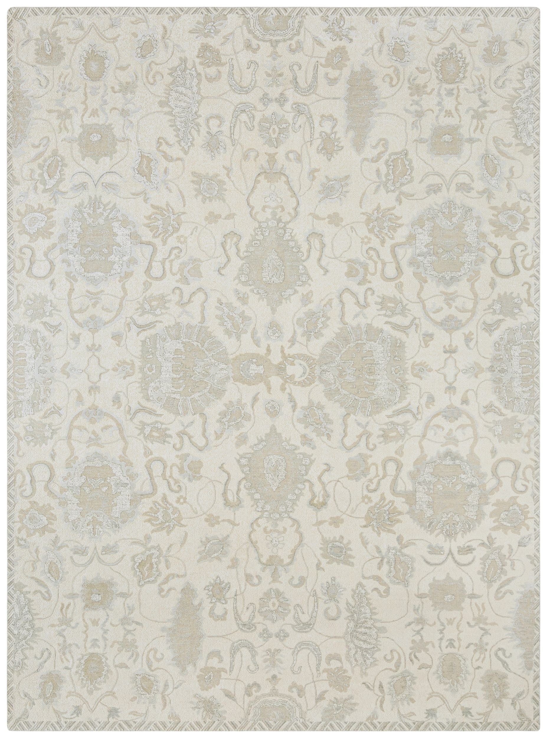 Cynthia Hand-Knotted Silk Blend Rug with Traditional Design