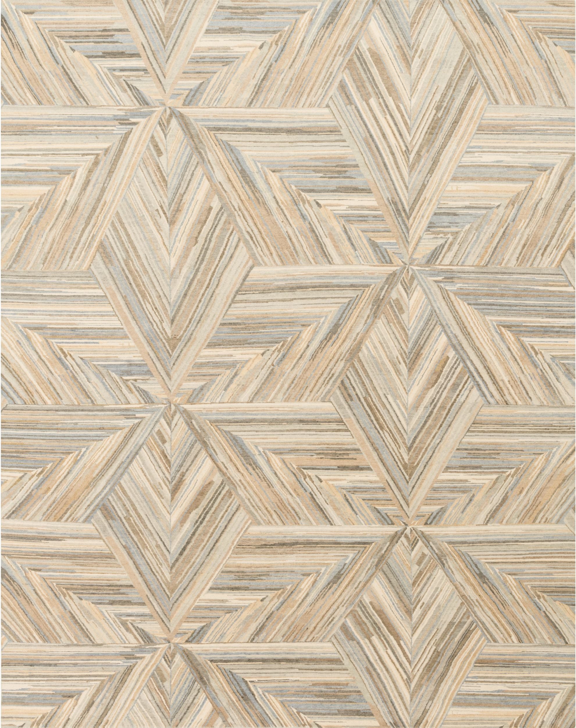 Zaidee Hand-Knotted 100% Wool Carpet with Striking Contemporary Design