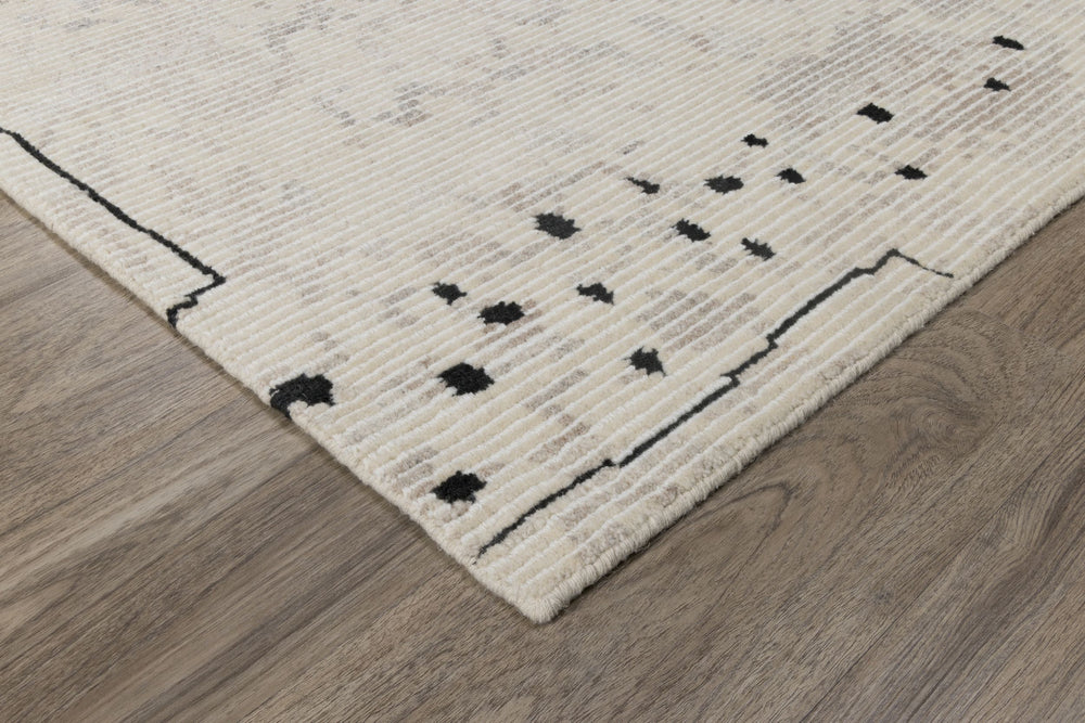 Markita Hand-Knotted 100% Wool Rug with Sophisticated Primitive Design
