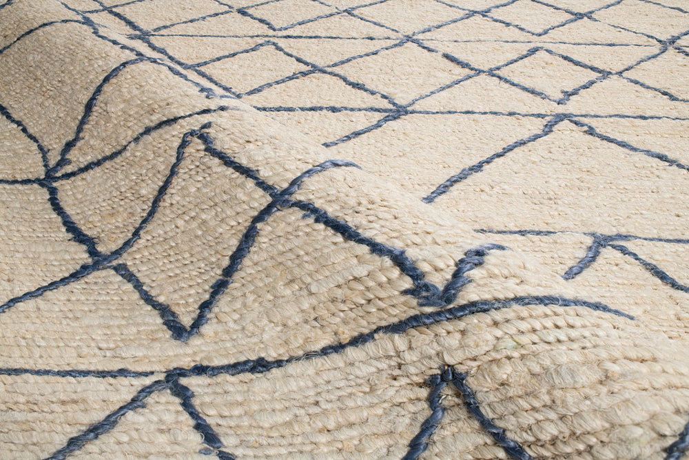 Edana 100% Jute Carpet with Geometric Design
