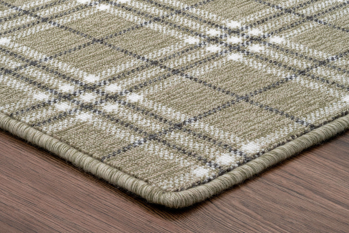Gridworks Plaid Wool Wilton Carpet